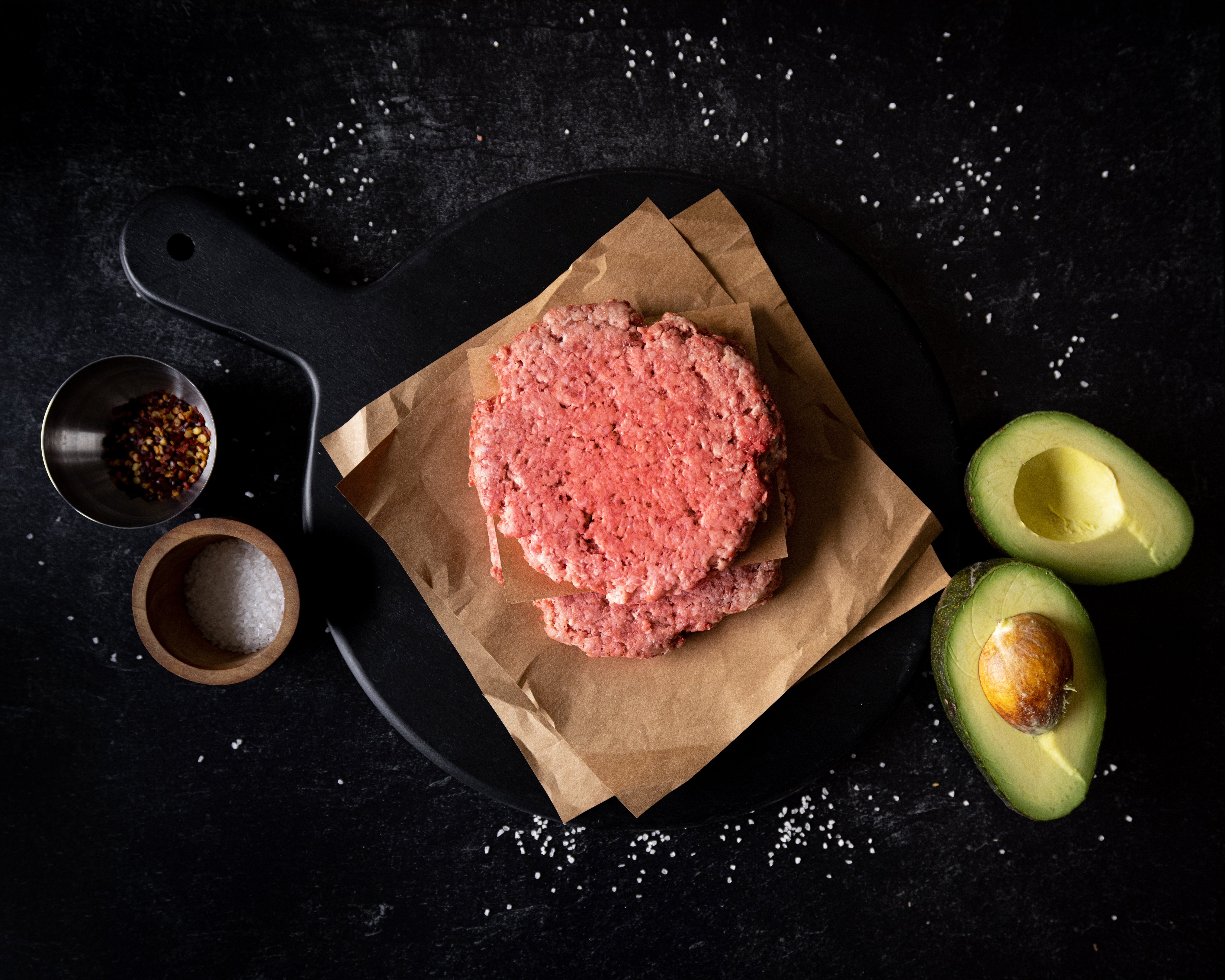 Box Of 1 2 Lb Ground Beef Patties K4 Gourmet Beef Box Of 1 2 Lb Ground Beef Patties K4 Gourmet Beef